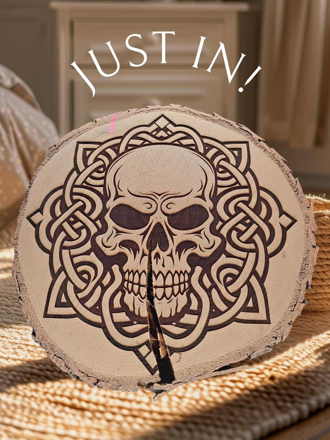 Cherry Wood, Skull Engraved, Laser Engraved, Wood Cookie, Xtool Laser ...