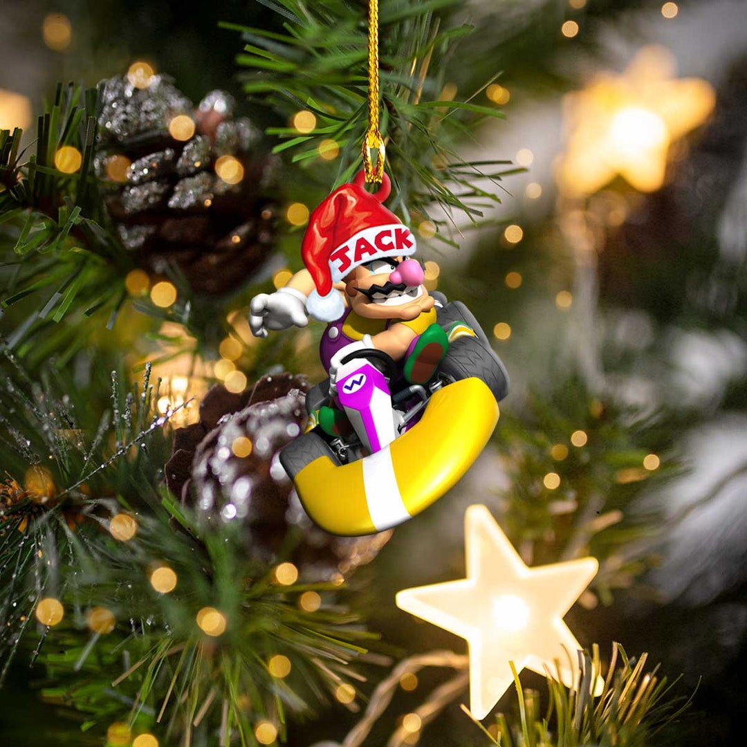 Personalized Mario Wario Christmas Ornament Super Mario - Etsy
