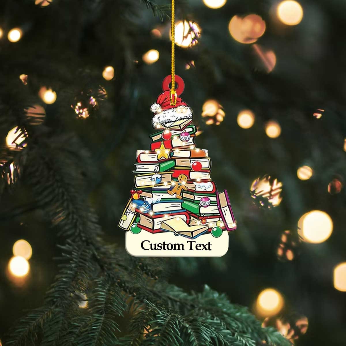 Christmas Book Tree Ornament Personalized Book Lover - Etsy