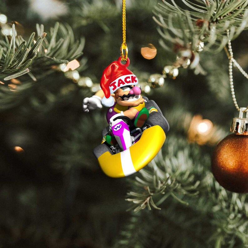 Personalized Mario Wario Christmas Ornament Super Mario - Etsy