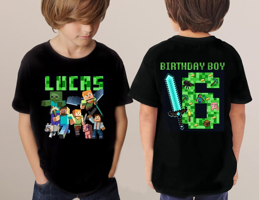 Minecraft Birthday Boy Shirt Custom Minecraft Birthday Shirt - Etsy