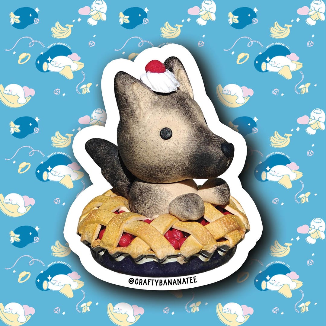 Polymer Clay German Shepherd's Pie Sticker - Etsy