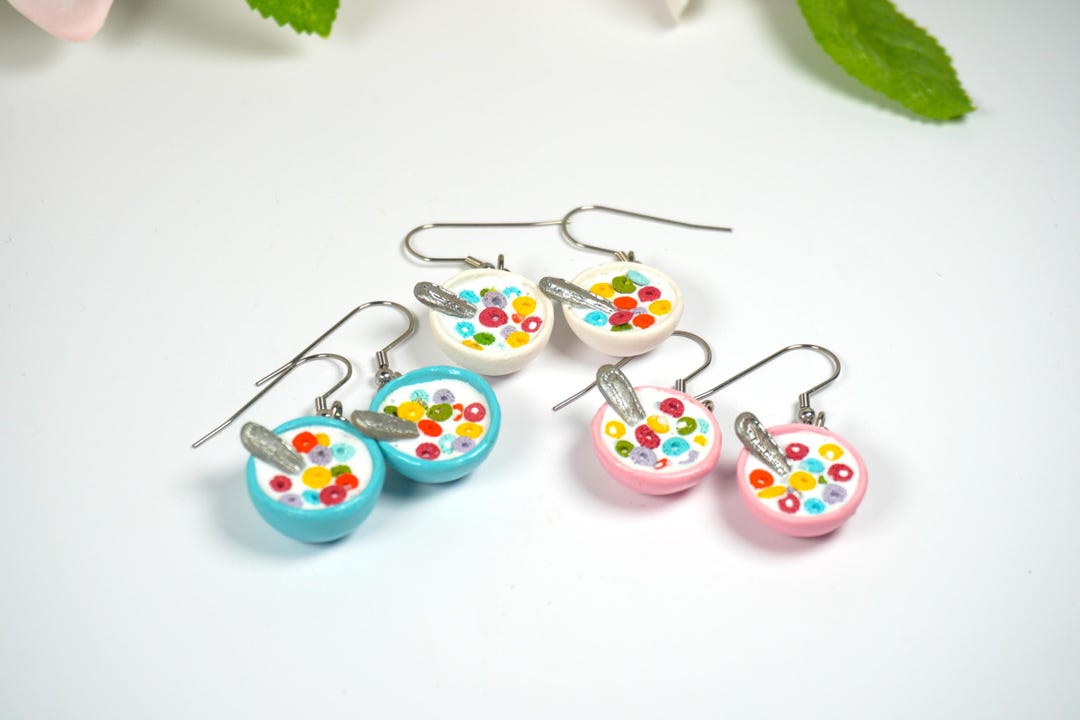 Handmade Cereal Froot Loop Earrings - Etsy