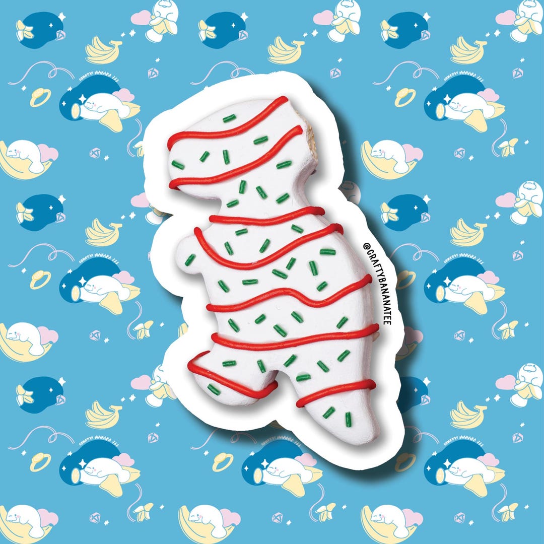 Polymer Clay Lil Debbie Christmas Tree Rex Sticker - Etsy