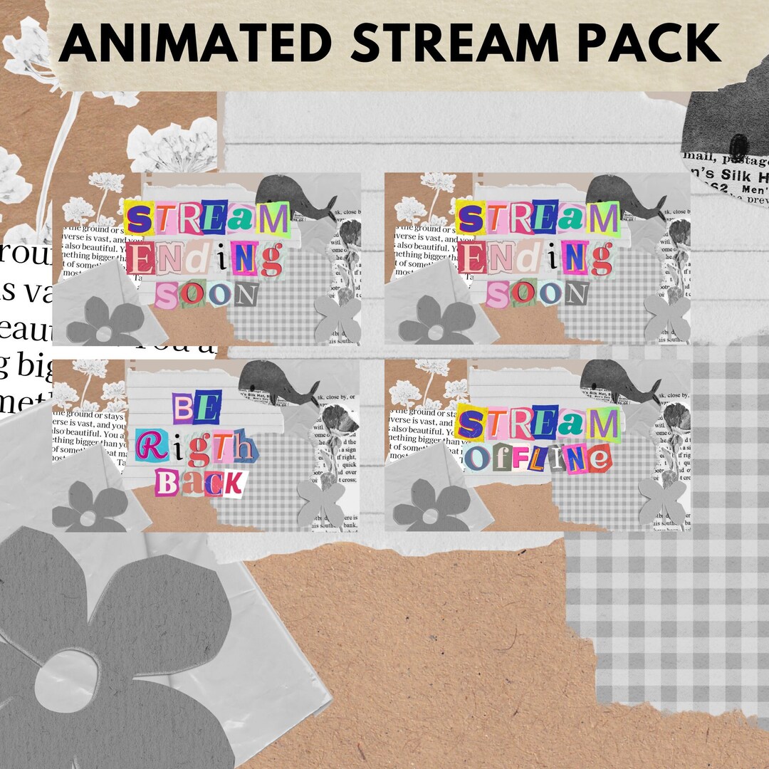 Animated Scrapbook Paper Cut Out Stream Overlay Pack - Etsy
