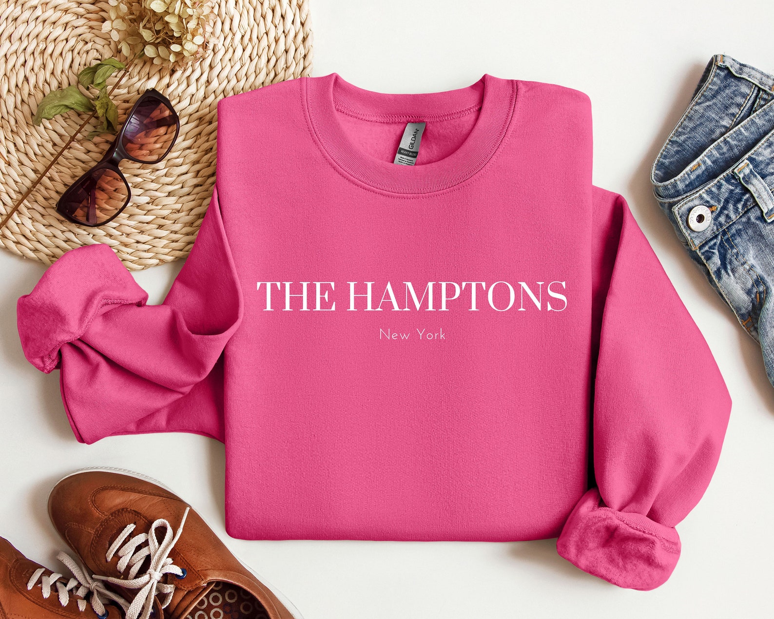 The Hamptons Sweatshirt, New York Sweatshirt, Trendy Hamptons Crewneck ...