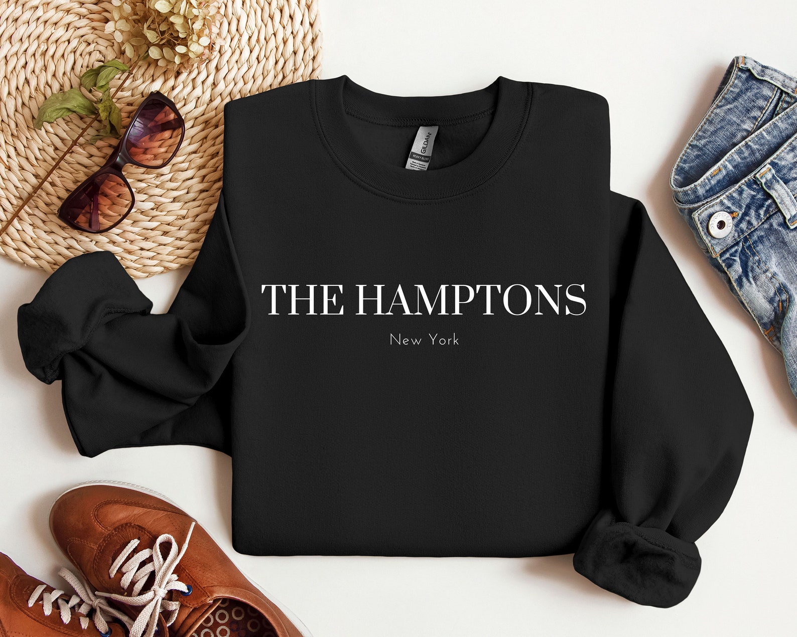 The Hamptons Sweatshirt, New York Sweatshirt, Trendy Hamptons Crewneck ...