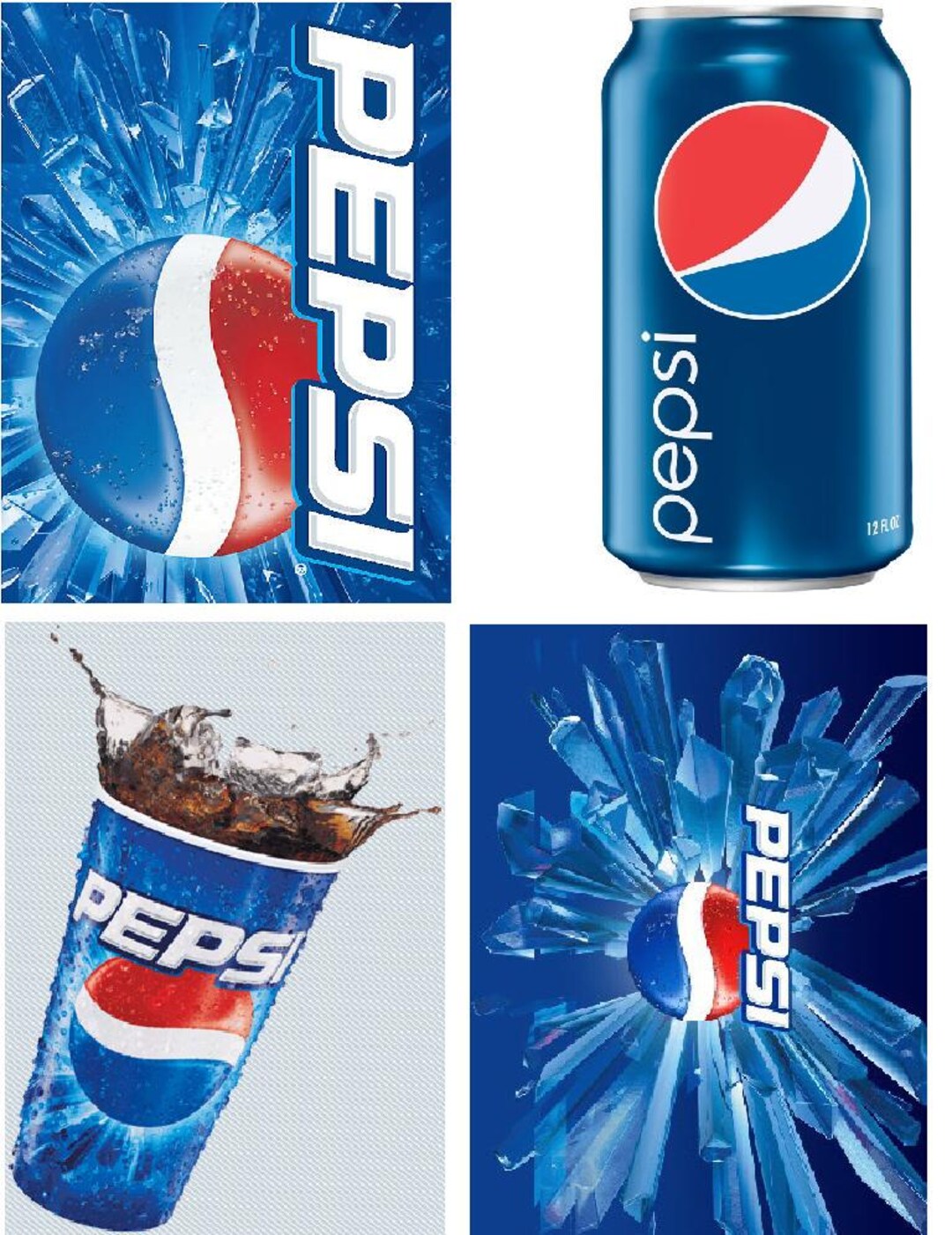 Set of 4 Pepsi Cola Soda Fabric Quilt Blocks - Etsy