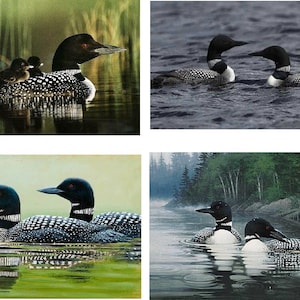 Set of 12 Loon Birds Fabric Quilt Blocks - Etsy