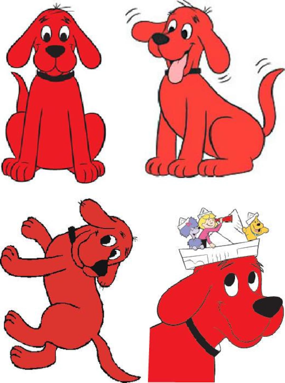 Set of 4 Clifford the Big Red Dog Fabric Quilt Blocks - Etsy