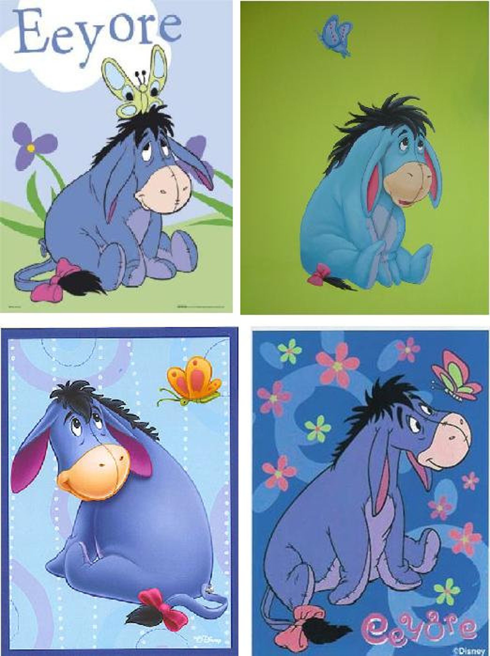 Set of 4 Eeyore Fabric Quilt Blocks - Etsy