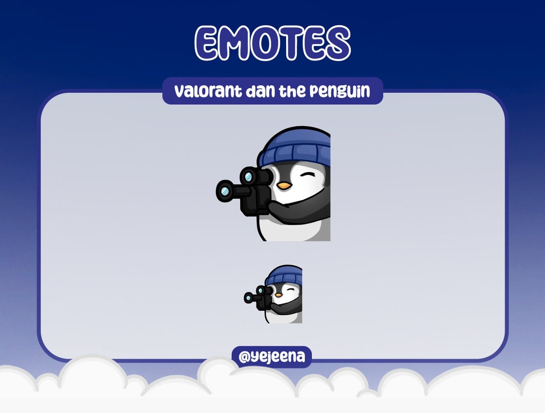 Valorant Dan the Penguin Sniper Emote Twitch Discord - Etsy