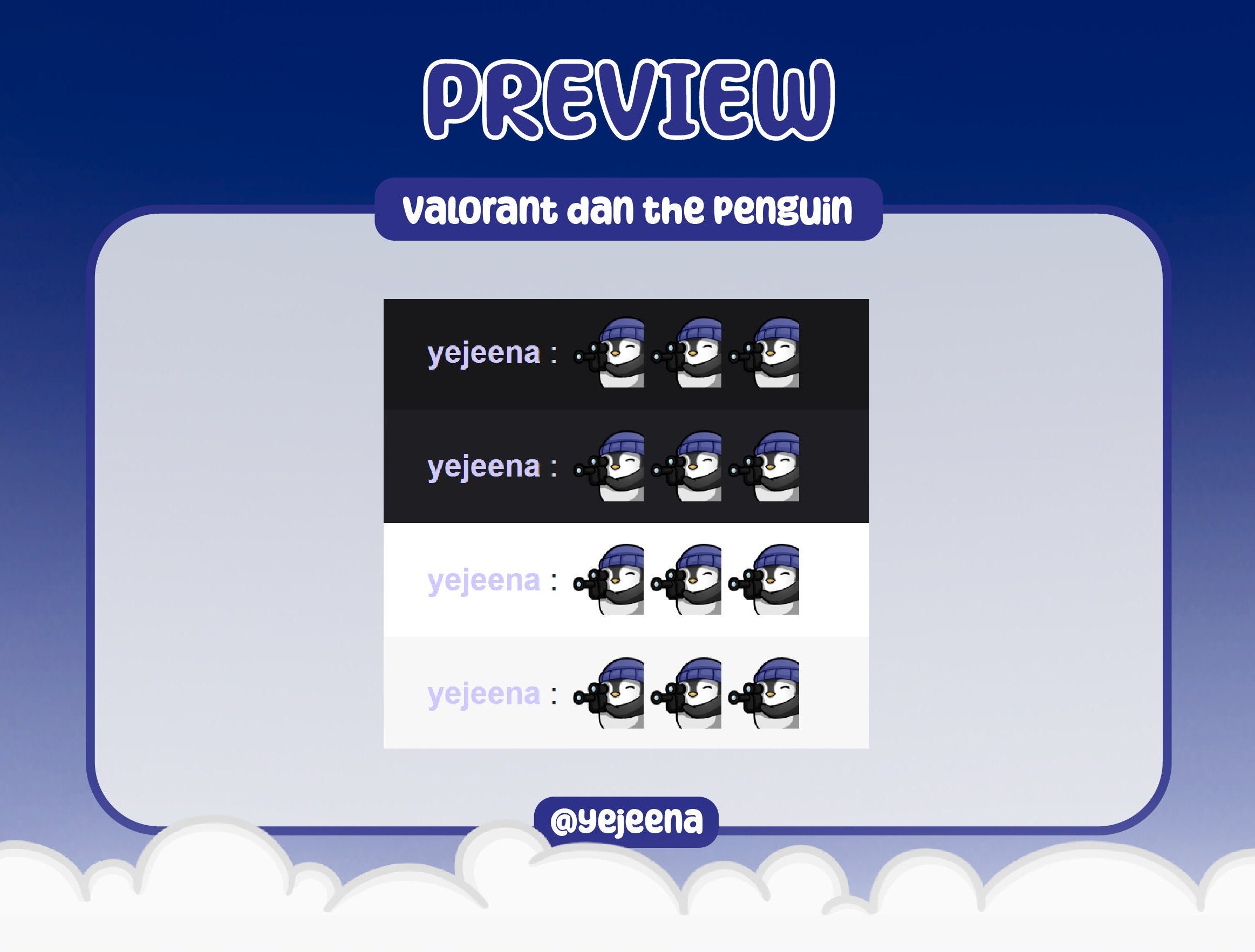 Valorant Dan the Penguin Sniper Emote Twitch Discord - Etsy