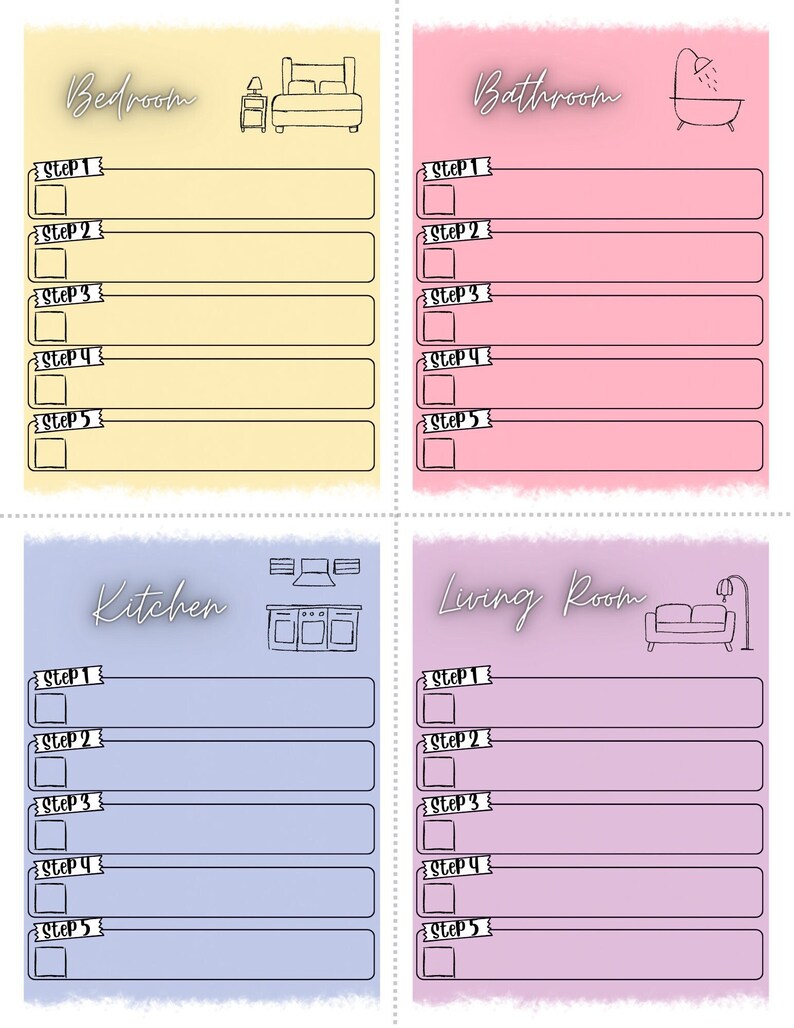 Printable Cleaning Checklist for Kids Kids Chores Kids List - Etsy