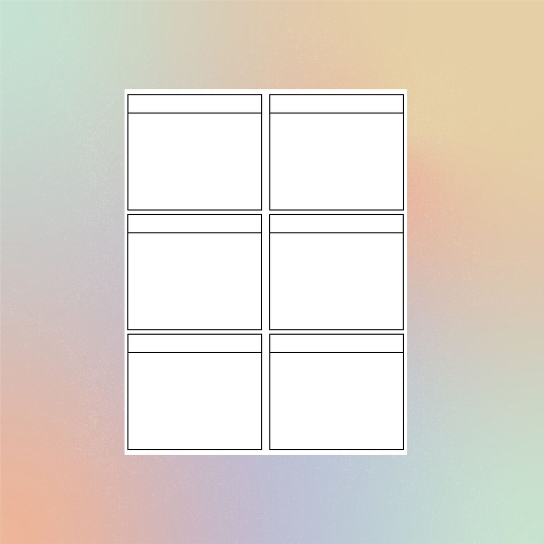 Scene Writing Notecards Blank Format for 8x11 Printing 6 Notecards per ...