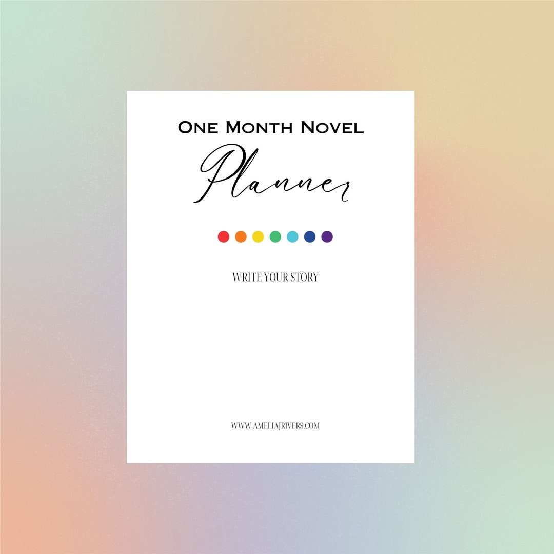 ONE MONTH NOVEL Planner Guide Plotting Chart Calendar and Daily Sheets ...