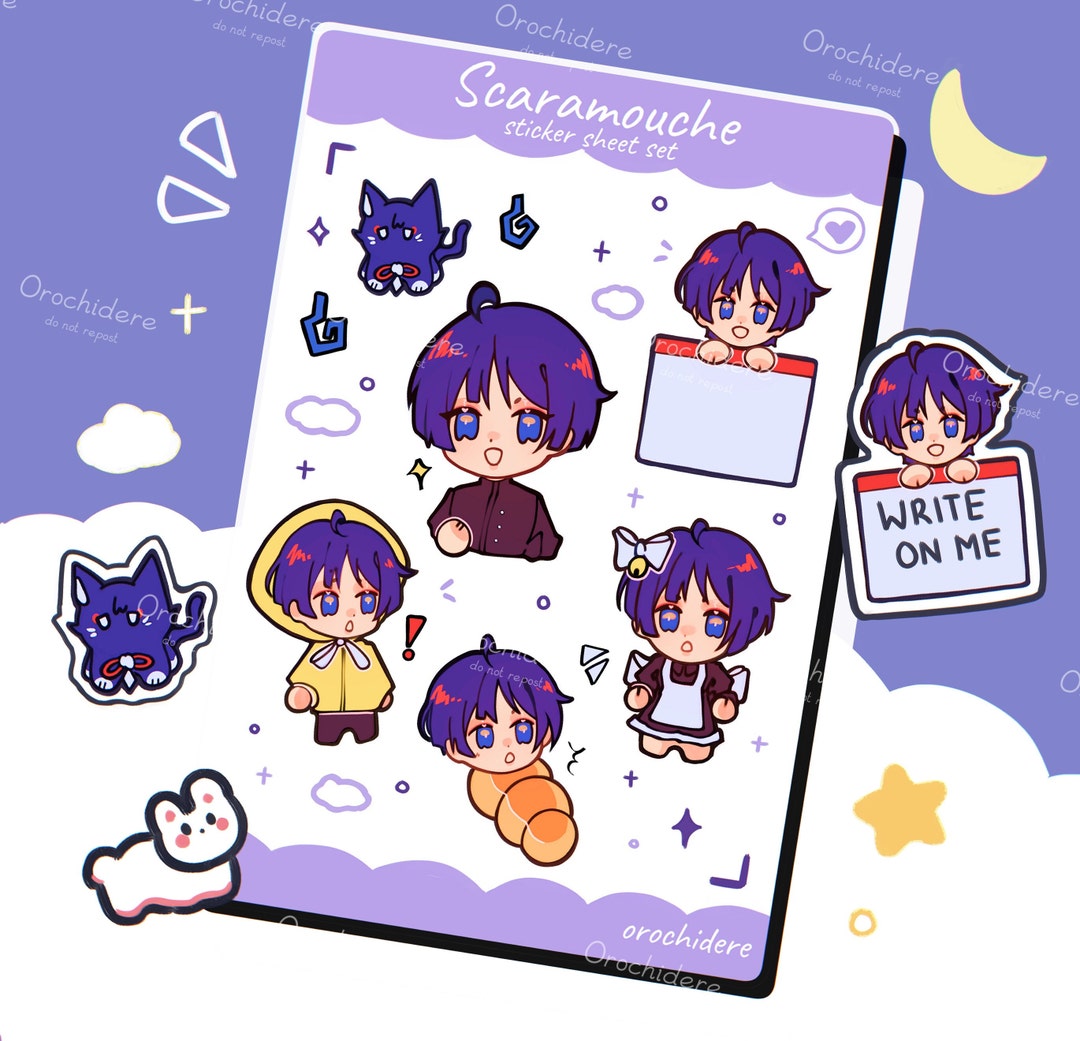 Genshin Impact Scaramouche Sticker Sheet Set - Etsy