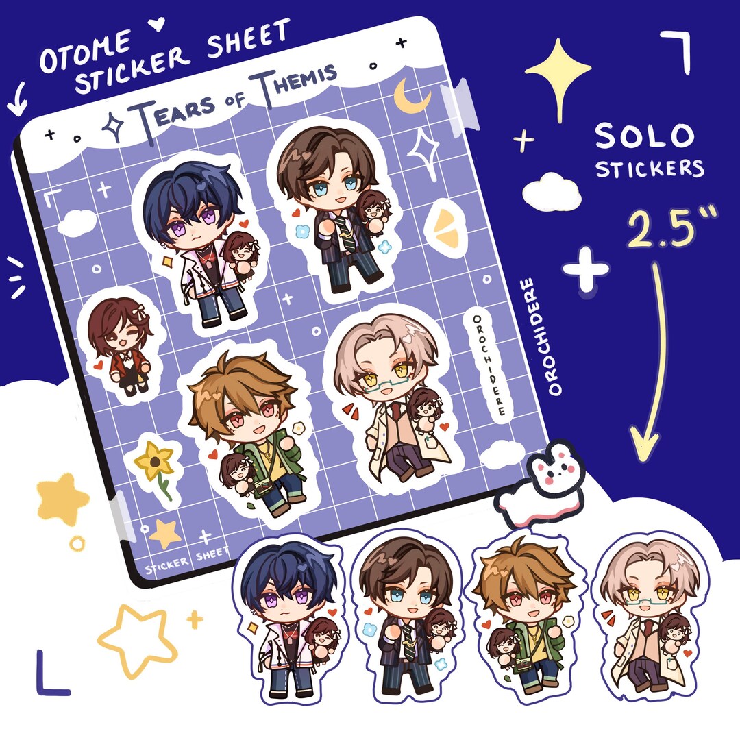 Tears of Themis Otome Vinyl Sticker Sheet Set - Etsy
