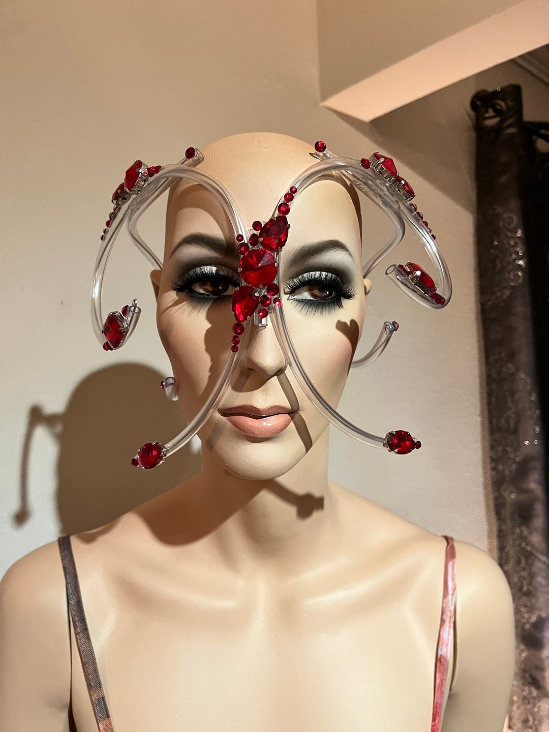 Red Face Mask - Etsy