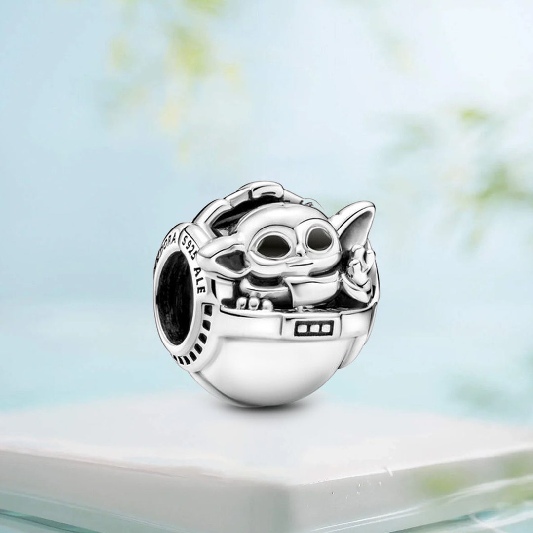 Star Wars Series Baby Yoda Grogu™ and Crib Charm 925 - Etsy