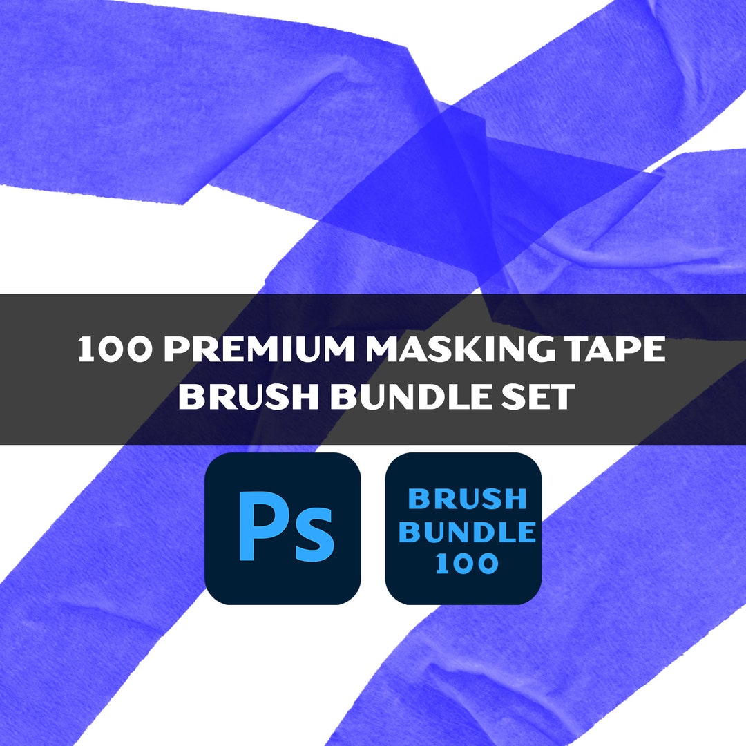 100 Masking Tape Brushes for Photoshop, Photoshop Brush, Brushes Bundle ...
