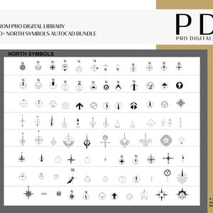 Autocad Drawings, North Symbols, CAD Design, 2D Drawings, Architectural ...