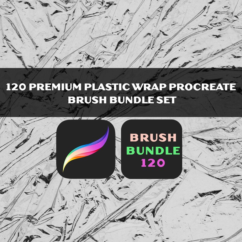 120 Plastic Wrap Brushes for Procreate, Procreate Brush, Brushes Bundle ...