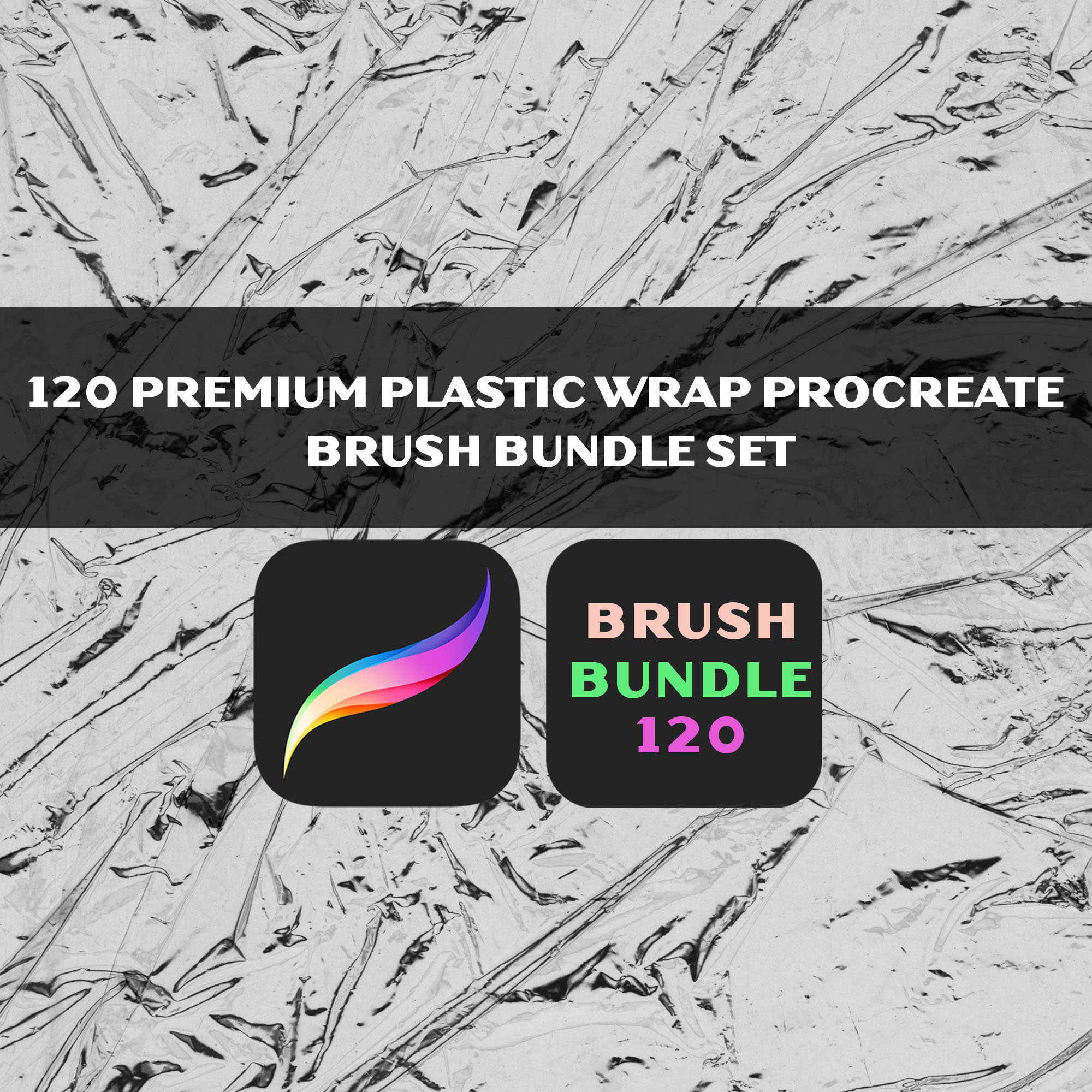 120 Plastic Wrap Brushes for Procreate, Procreate Brush, Brushes Bundle ...