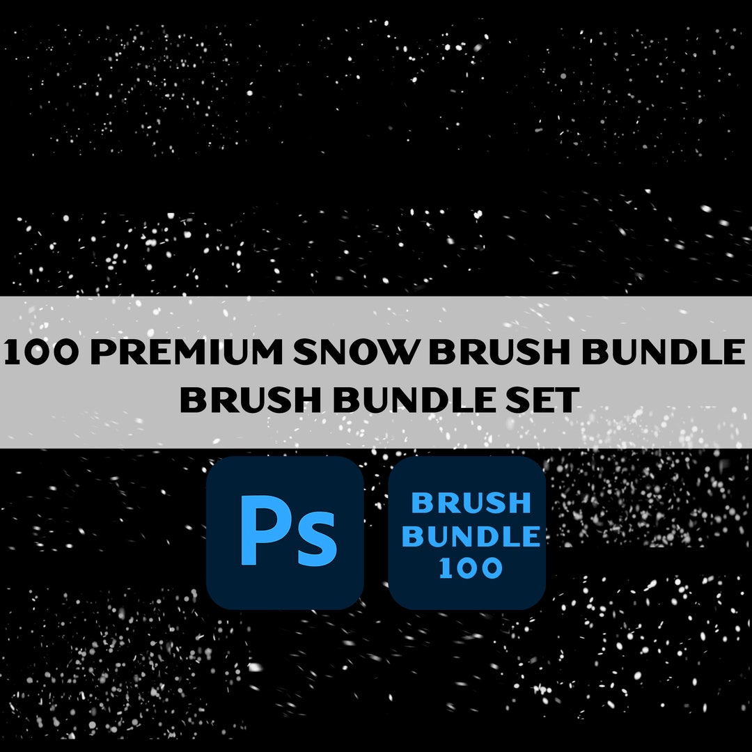 100 Snow Brushes for Photoshop, Photoshop Brush, Brushes Bundle, Snow ...
