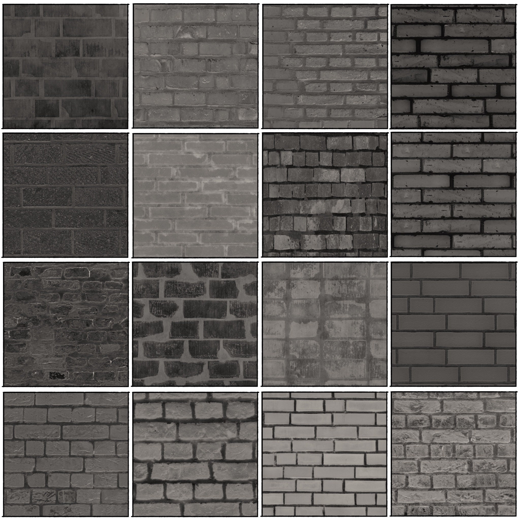 21 Seamless Brick Texture Brush for Procreate, Procreate Brush Set ...
