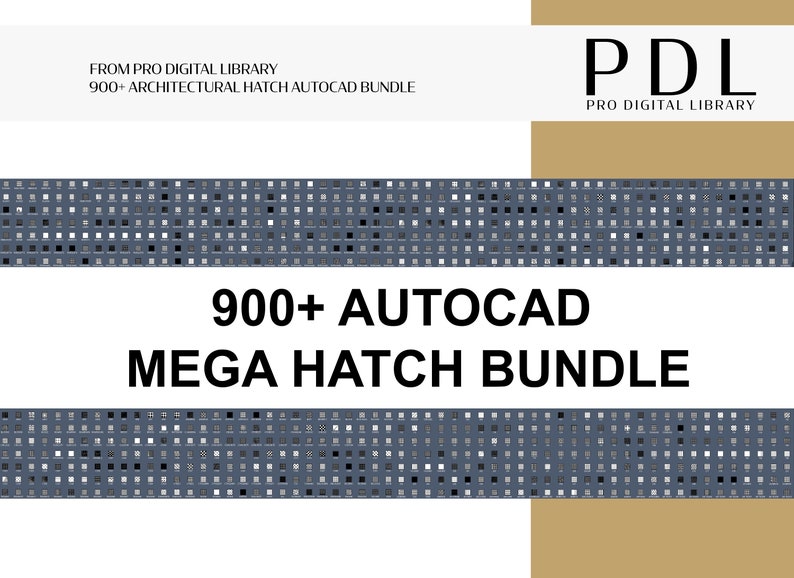900+ Autocad Hatch Library: 2D CAD Drawings (PDF) - Etsy