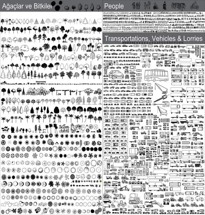 6500+ Autocad Block Library: 2D Architectural CAD Drawings (digital ...