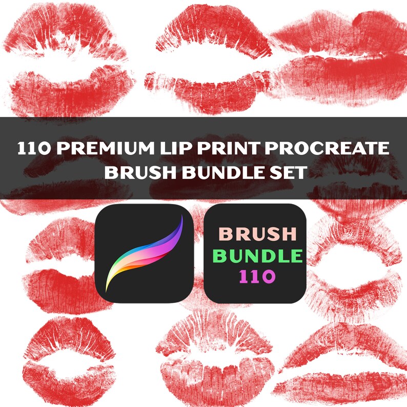 110 Lip Print Brushes for Procreate Procreate Brush Brushes - Etsy