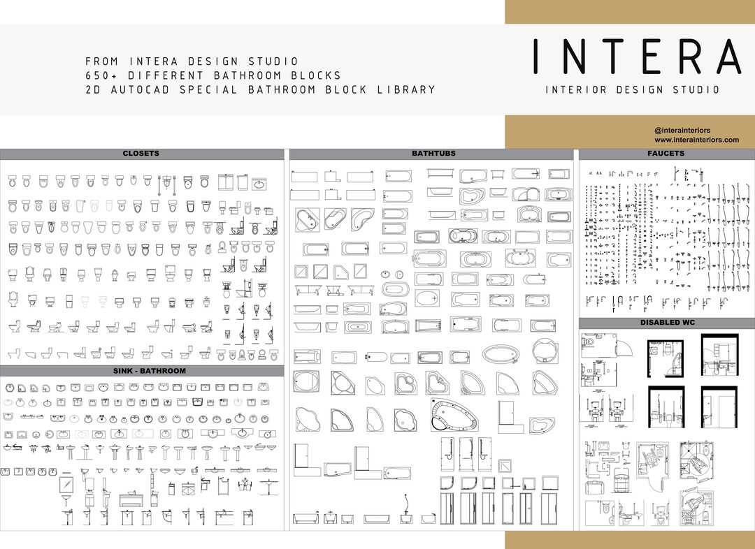 Autocad Blocks CAD Drawings Interior Design Architects - Etsy