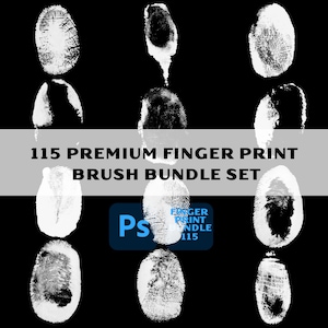 115 Finger Print Brushes for Photoshop, Photoshop Brush, Brushes Bundle ...