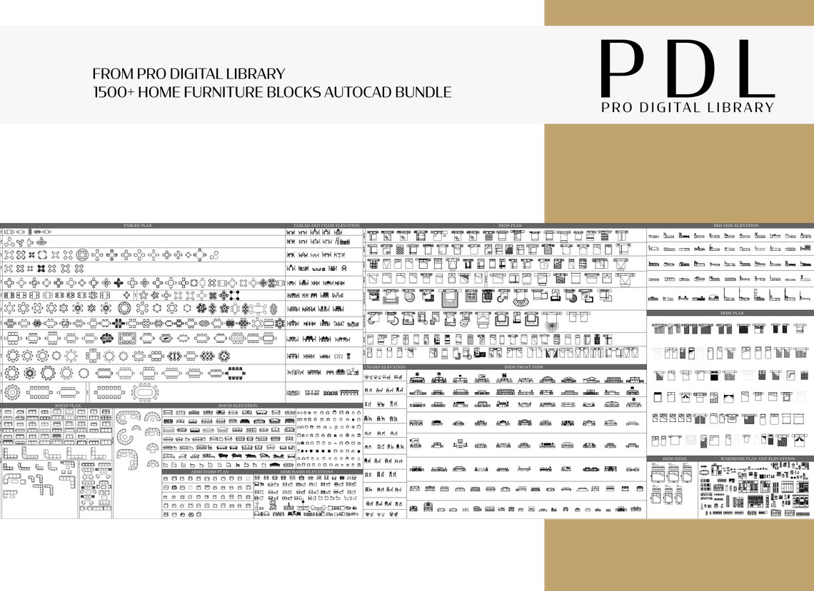 12.000+ Mega Pack Autocad Drawings, Autocad Block Archieve, CAD Design ...