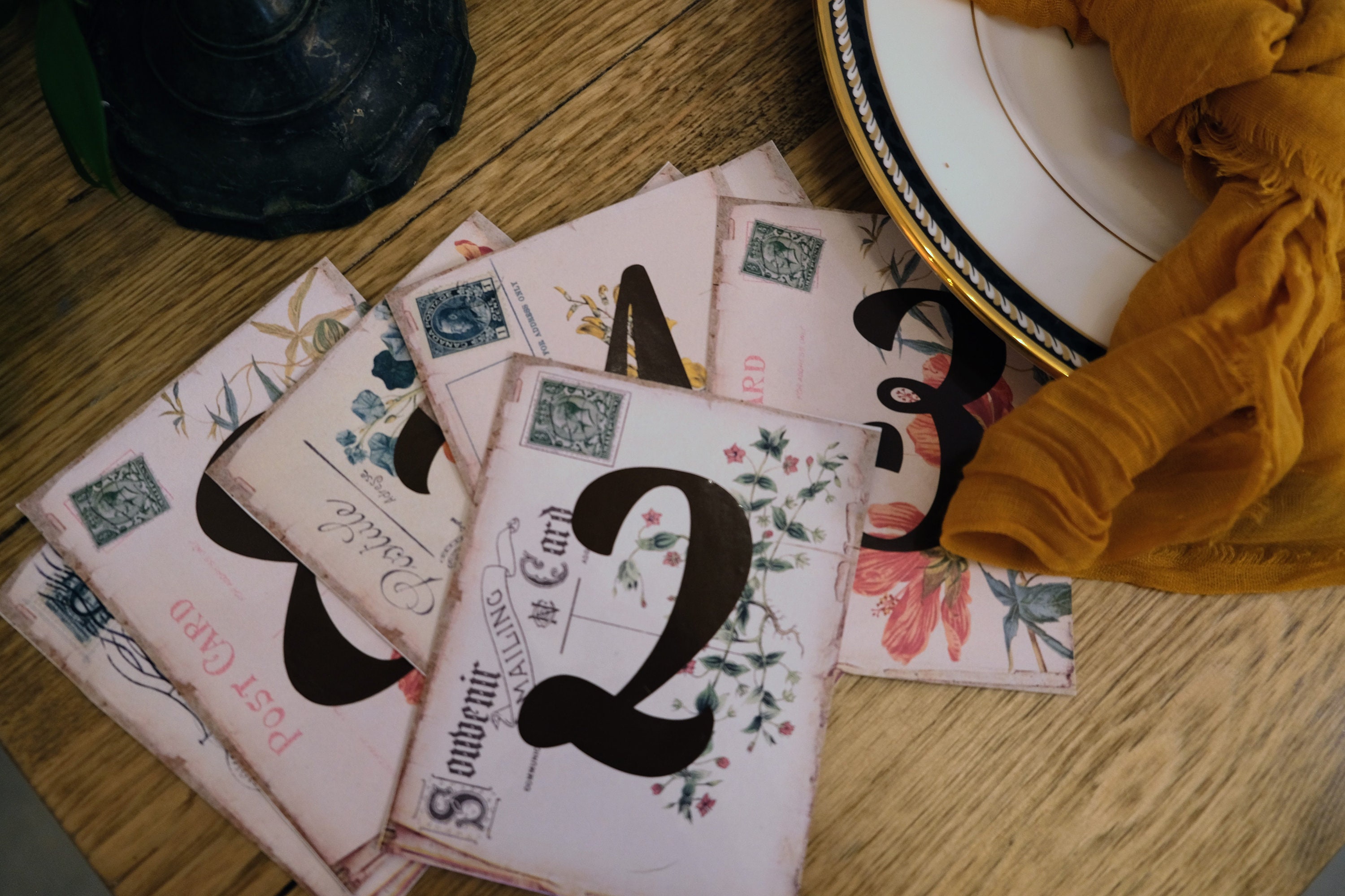 Vintage Table Numbers - Etsy