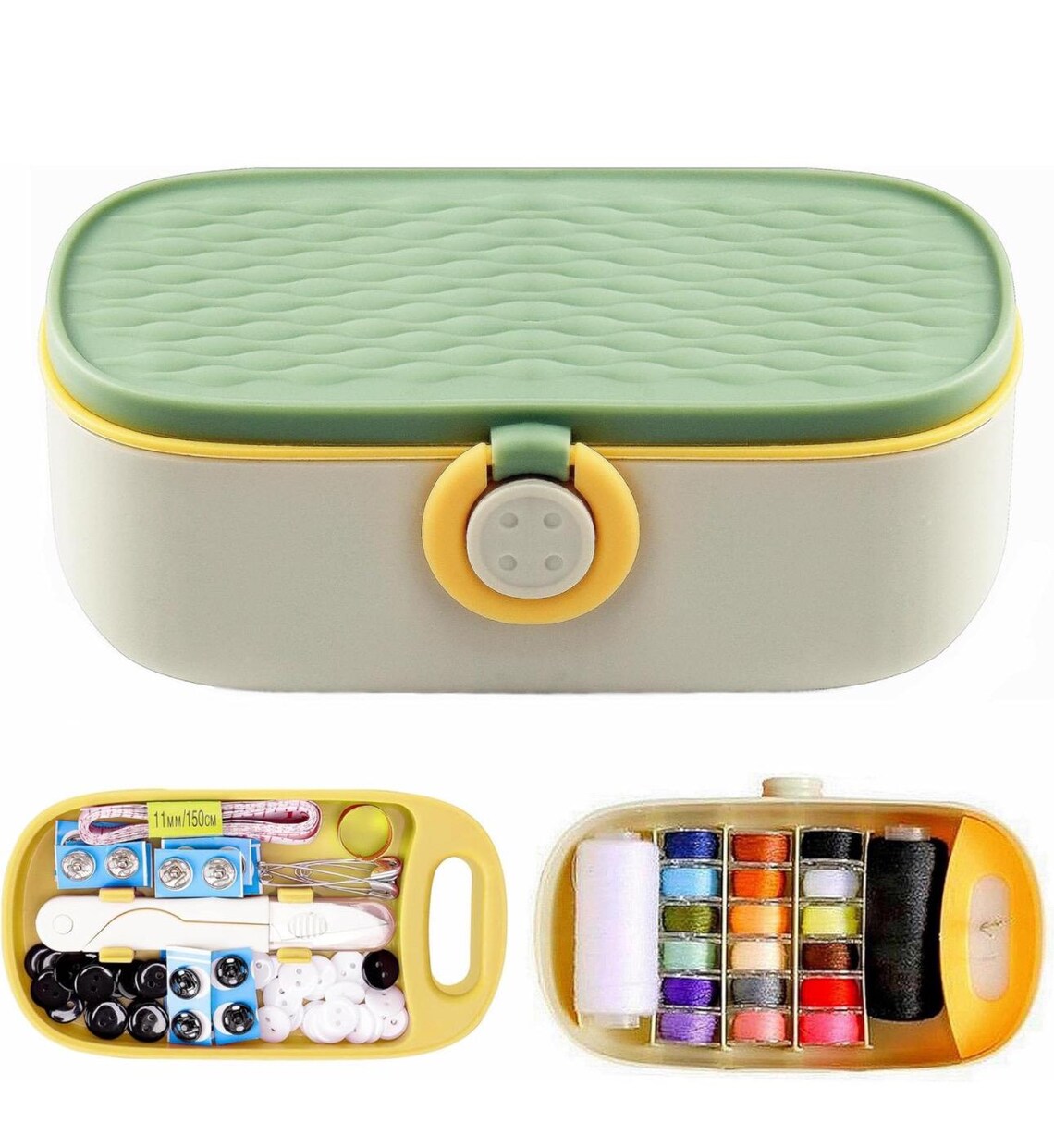 Sewing Project Kit, 140pcs Family Travel Sewing Kit Portable Small ...