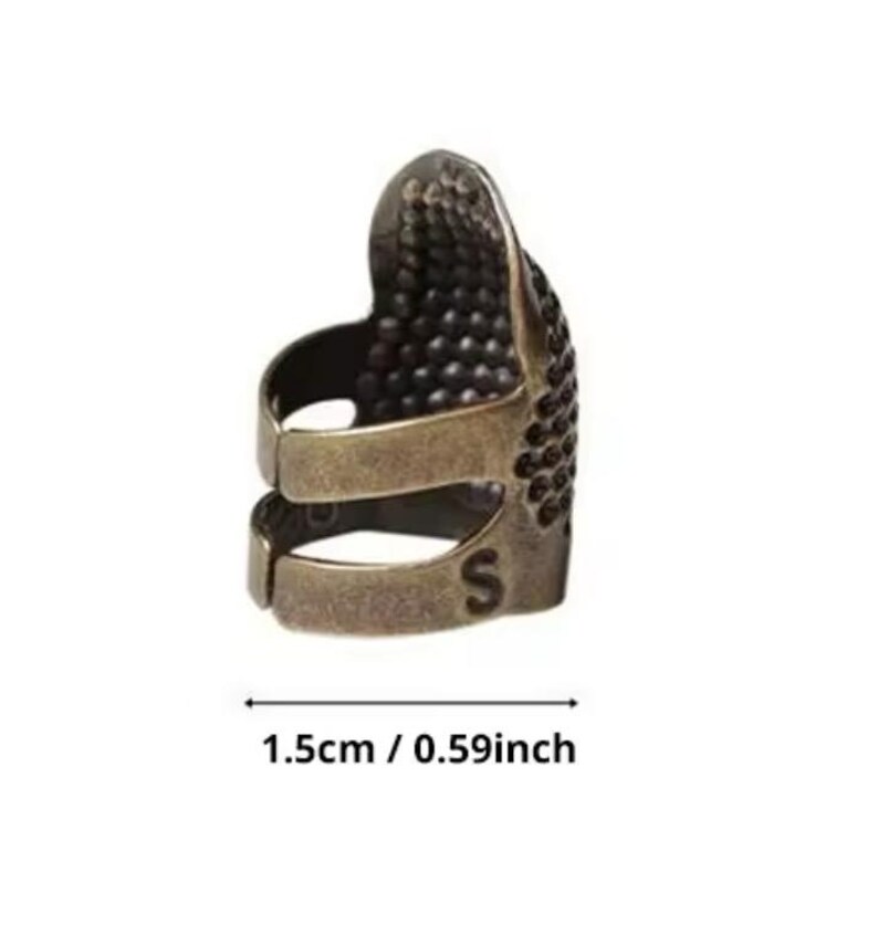 Copper Thimble Sewing Retro Finger Protector Anti Slip Ring to Protect ...
