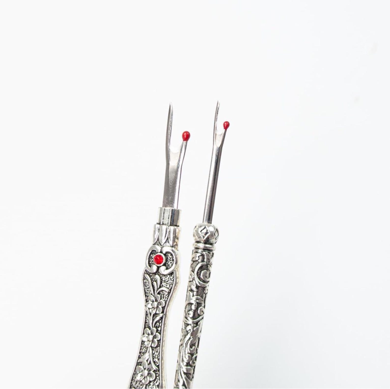 2 Pc Sewing Seam Ripper Vintage Stitch Eraser Retro Alloy Unpicker ...