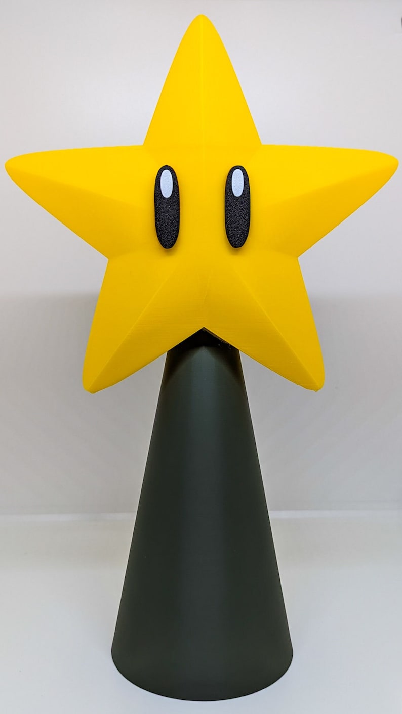 Mario Star Christmas Tree Topper | Gaming Nostalgia Decor - Etsy