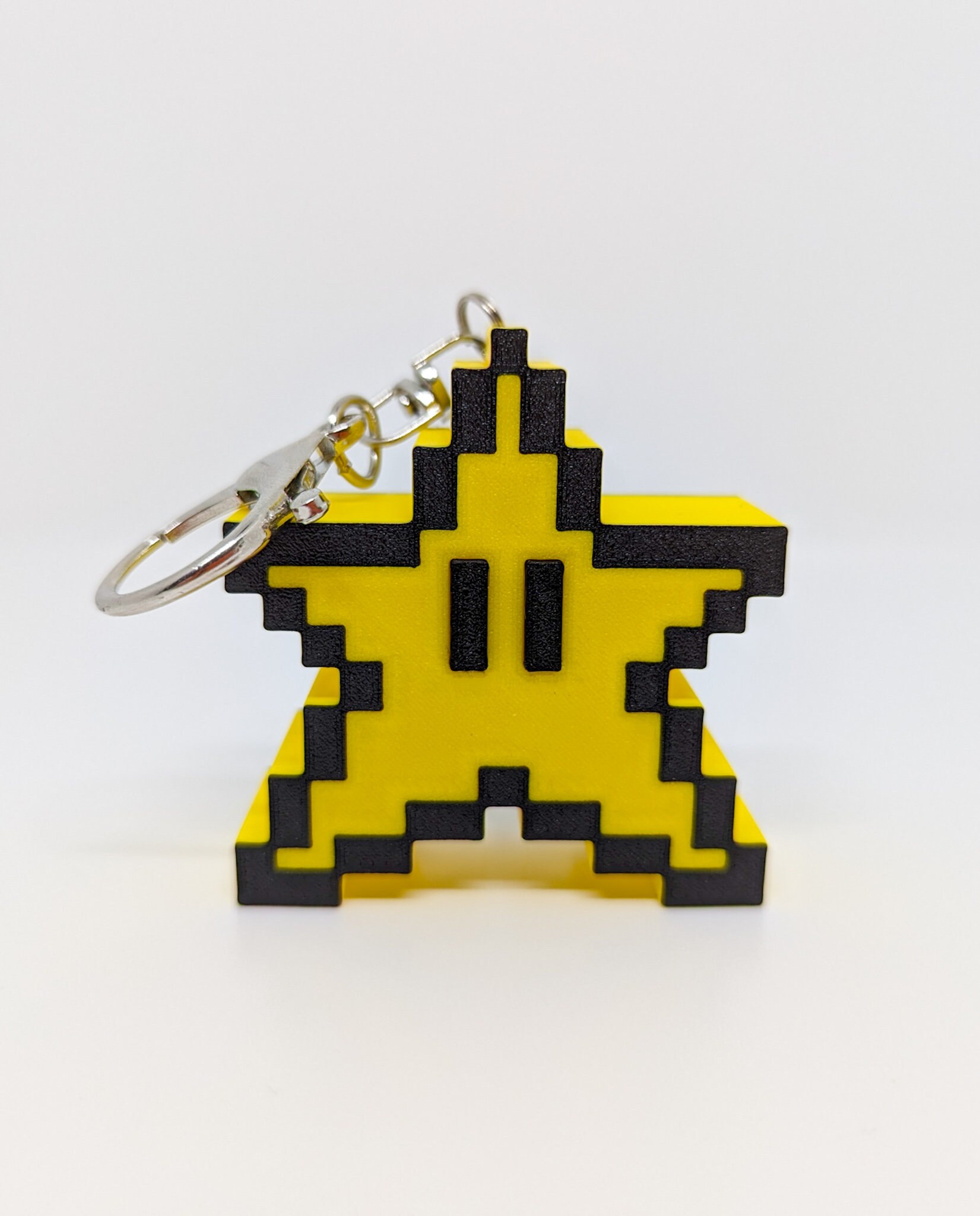 Pixelated Super Mario Star Keychain/zipper Charm Super Mario Pixelated ...
