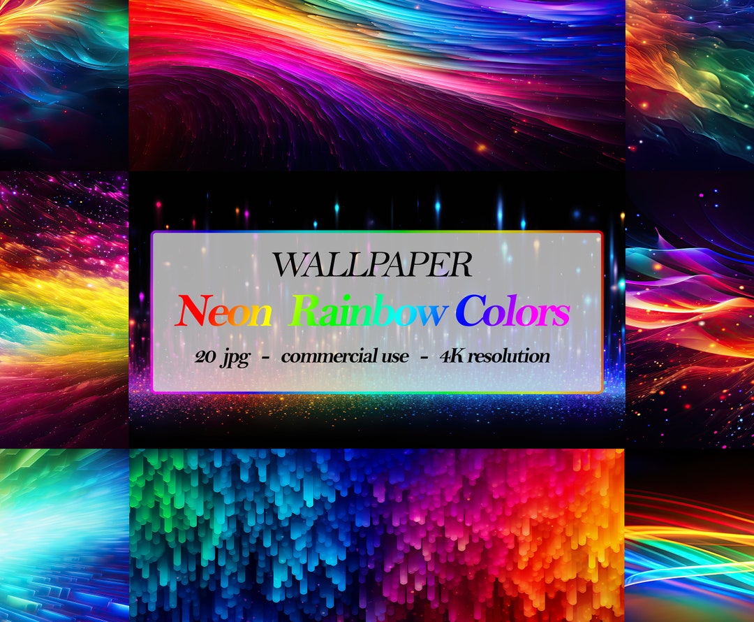 20 Neon Rainbow Color Wallpaper Images | Background Images | 4K ...