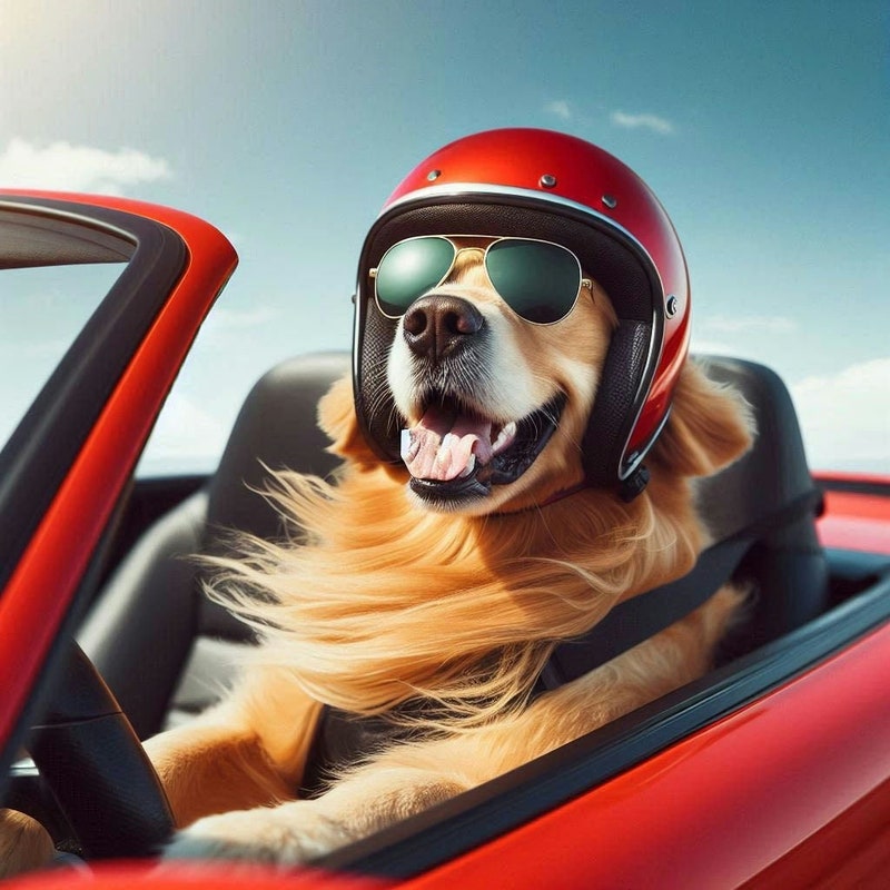Dog Driving Car - Etsy