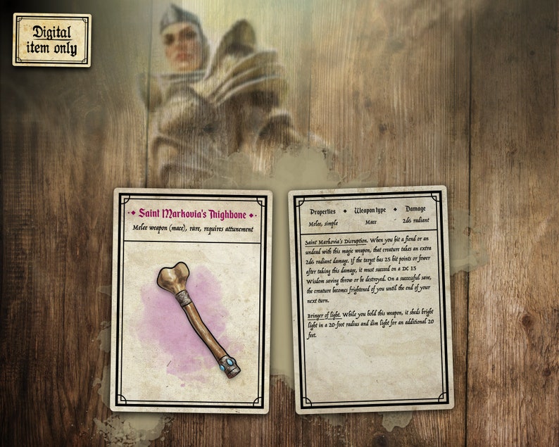 Magic Item Cards - Curse of Strahd (D&D 5e) - Etsy