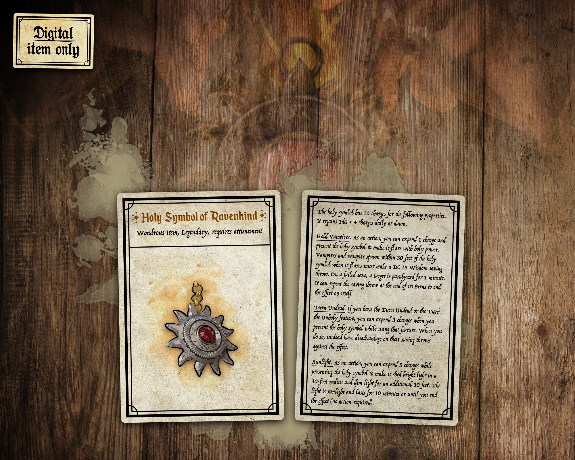 Magic Item Cards - Curse of Strahd (D&D 5e) - Etsy
