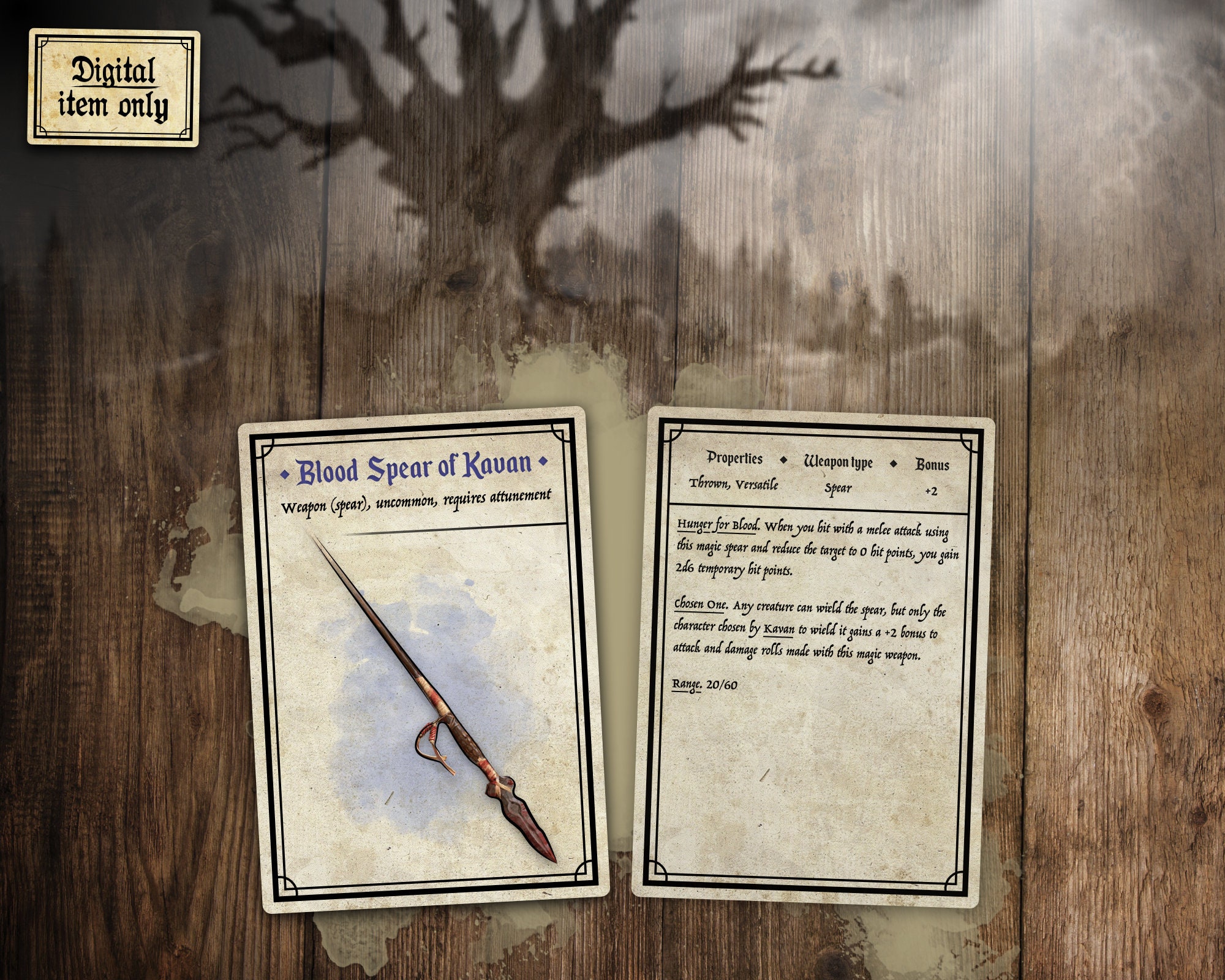 Magic Item Cards - Curse of Strahd (D&D 5e) - Etsy