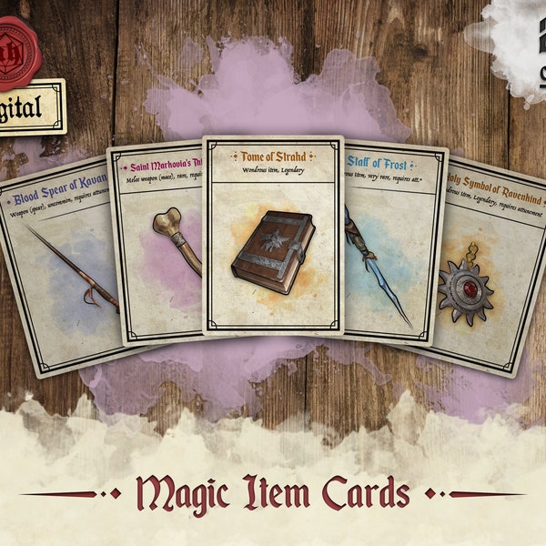 Dnd Magic Item Cards - Etsy