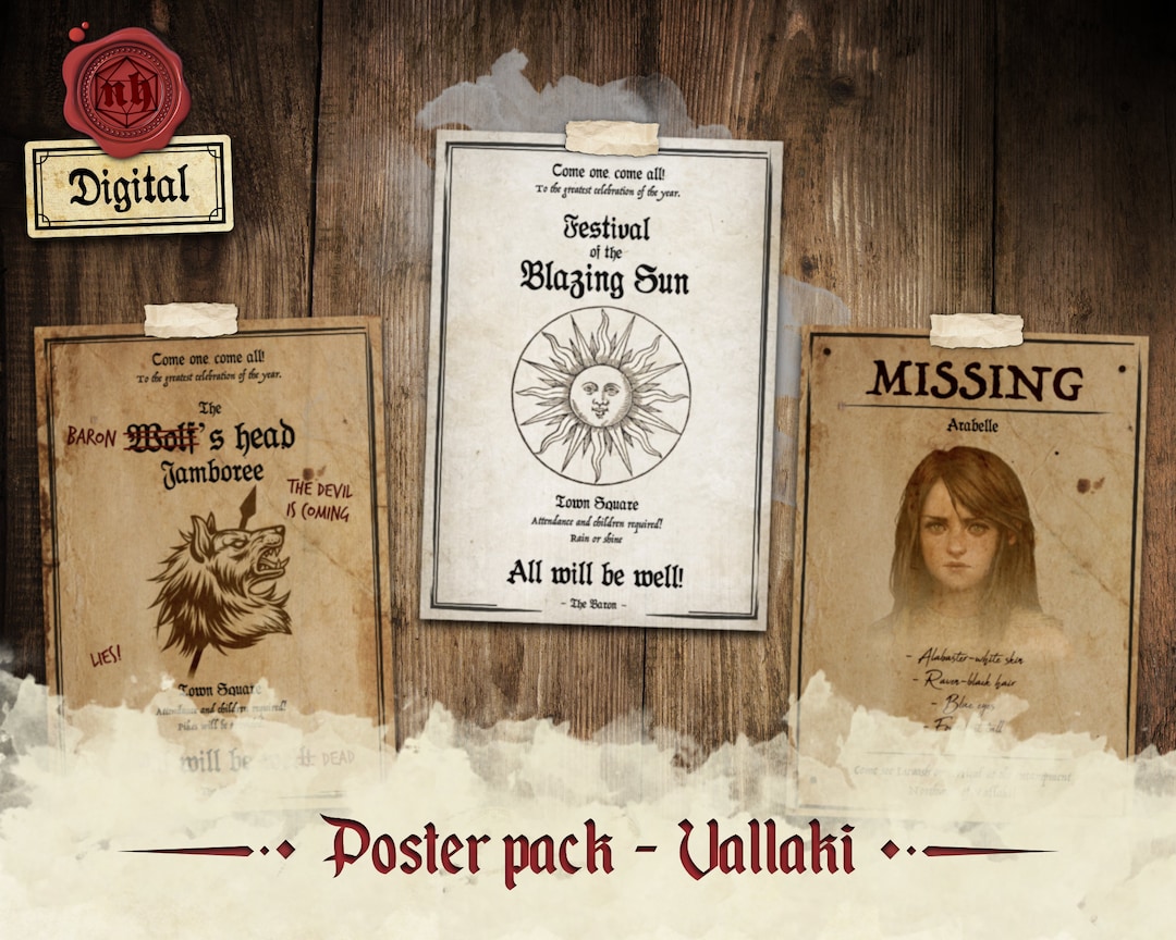 Vallaki Poster Pack - Curse of Strahd - Etsy