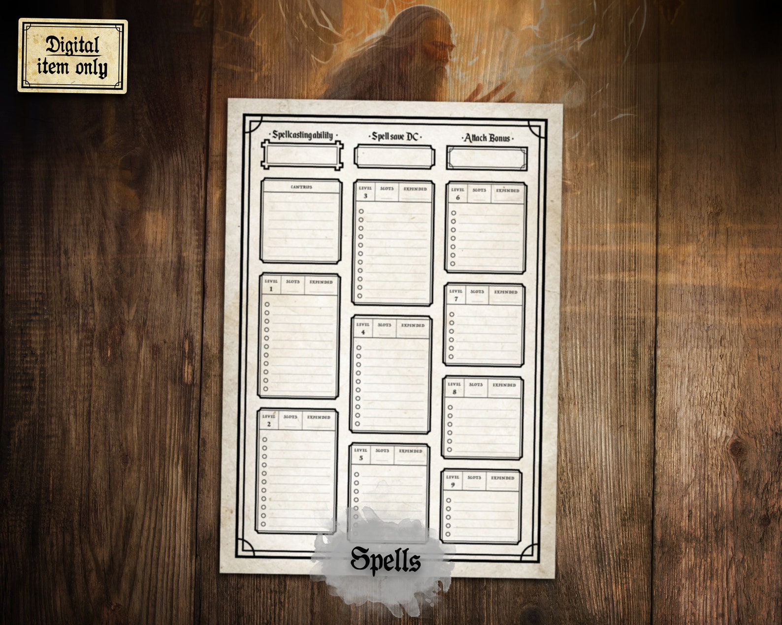 Digital Character Sheet - Dungeons & Dragons 5e - Etsy